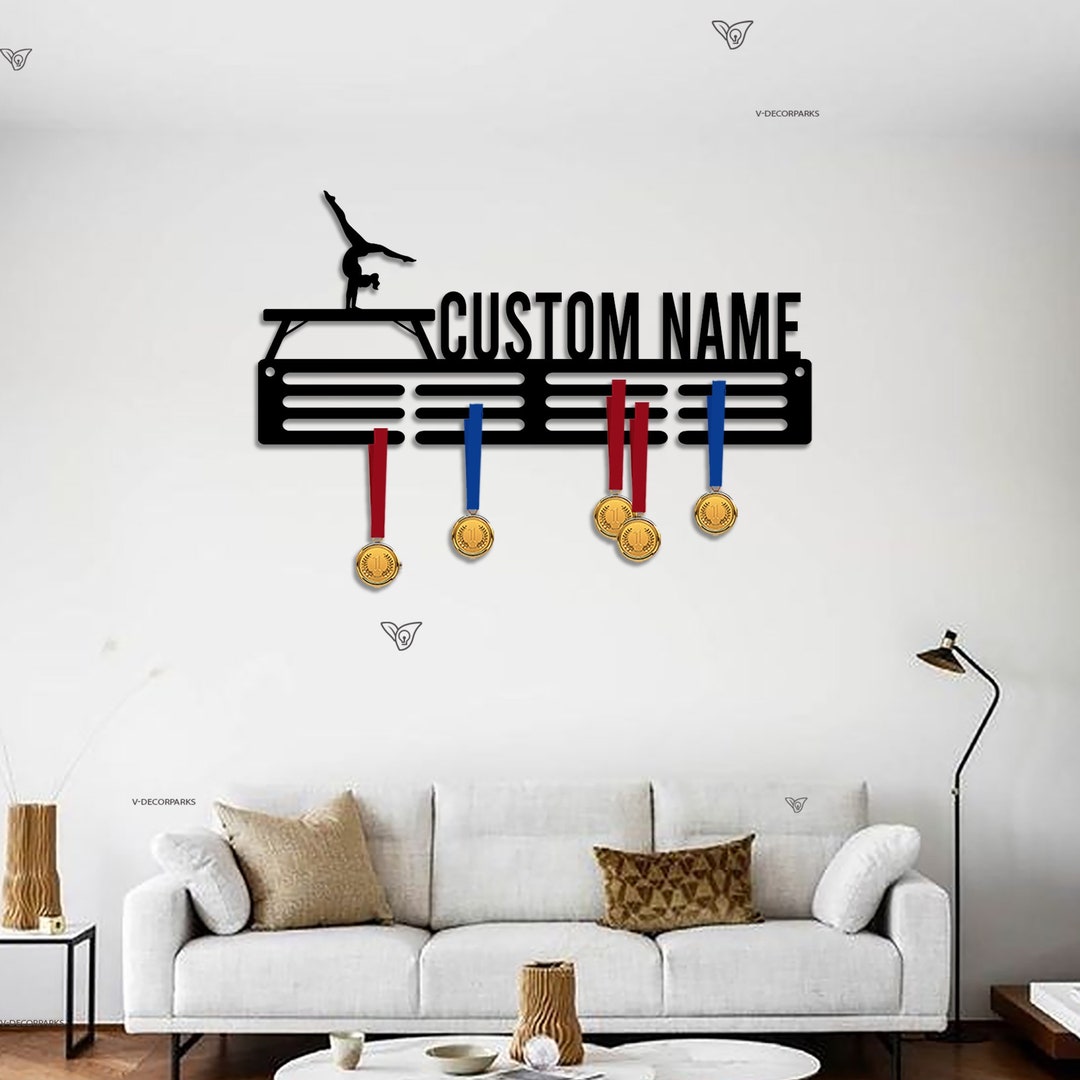 Girl Gymnastics Medal Hanger, Gymnast Medal Holder Display Rack for ...