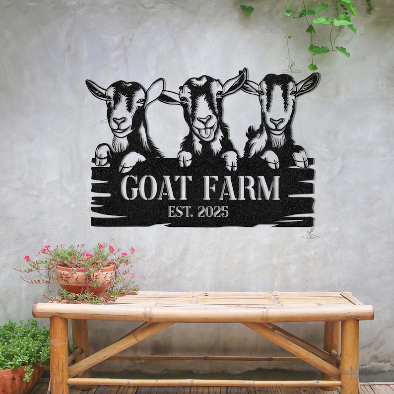 Personalized Goat Farm Sign, Custom Goat Ranch Farm Signs, Large ...