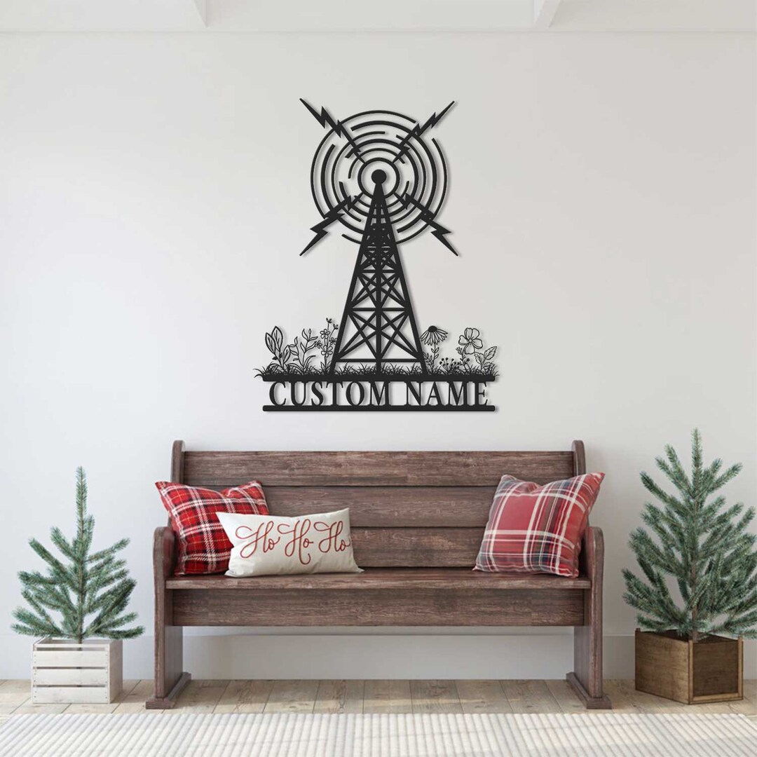 Custom Ham Radio Metal Wall Art Personalized Amateur Radio Name Sign ...