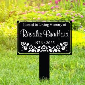 Custom Memorial Tree Sign With Stake, Personalized Tree Metal Garden ...