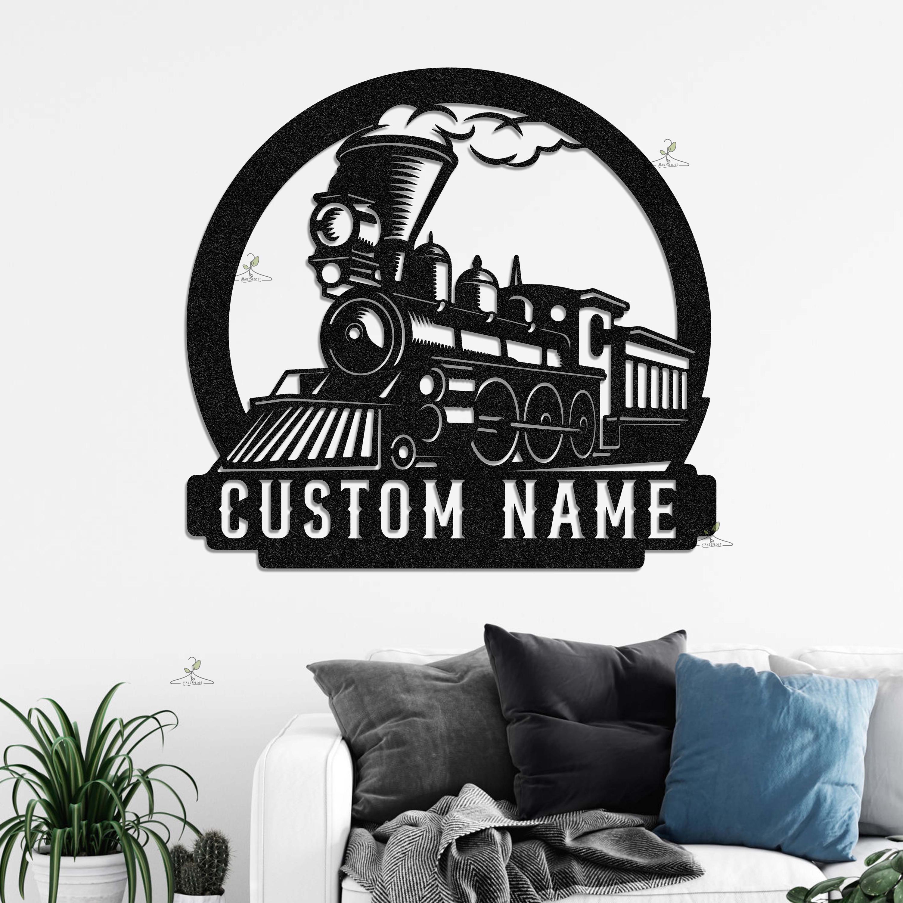 Custom Train Enthusiast Gift, Personalized Gift for Train Lovers, Home ...