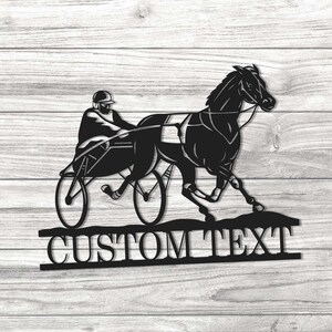 Harness Racing Metal Sign, Personalized Horse Sign, Custom Harness ...