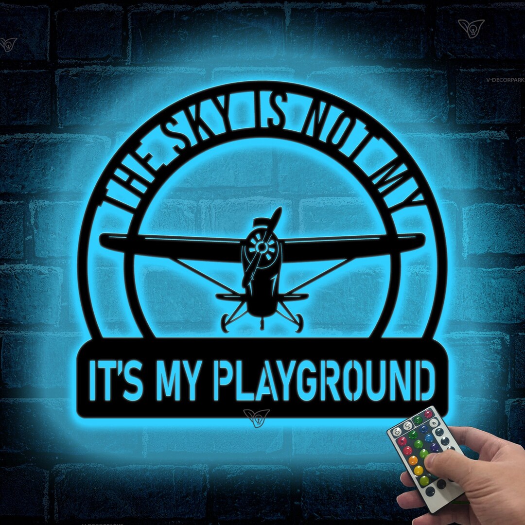 Custom Pilot Aviation Metal Sign With Led Light,father's Day Gift,pilot ...