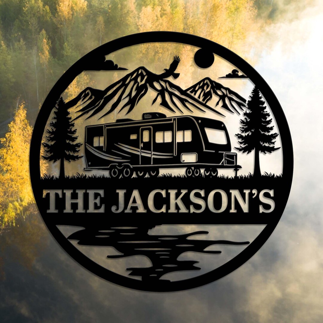 Personalized Your Own Camping Sign, Custom Name RV Metal Wall Art, RV ...