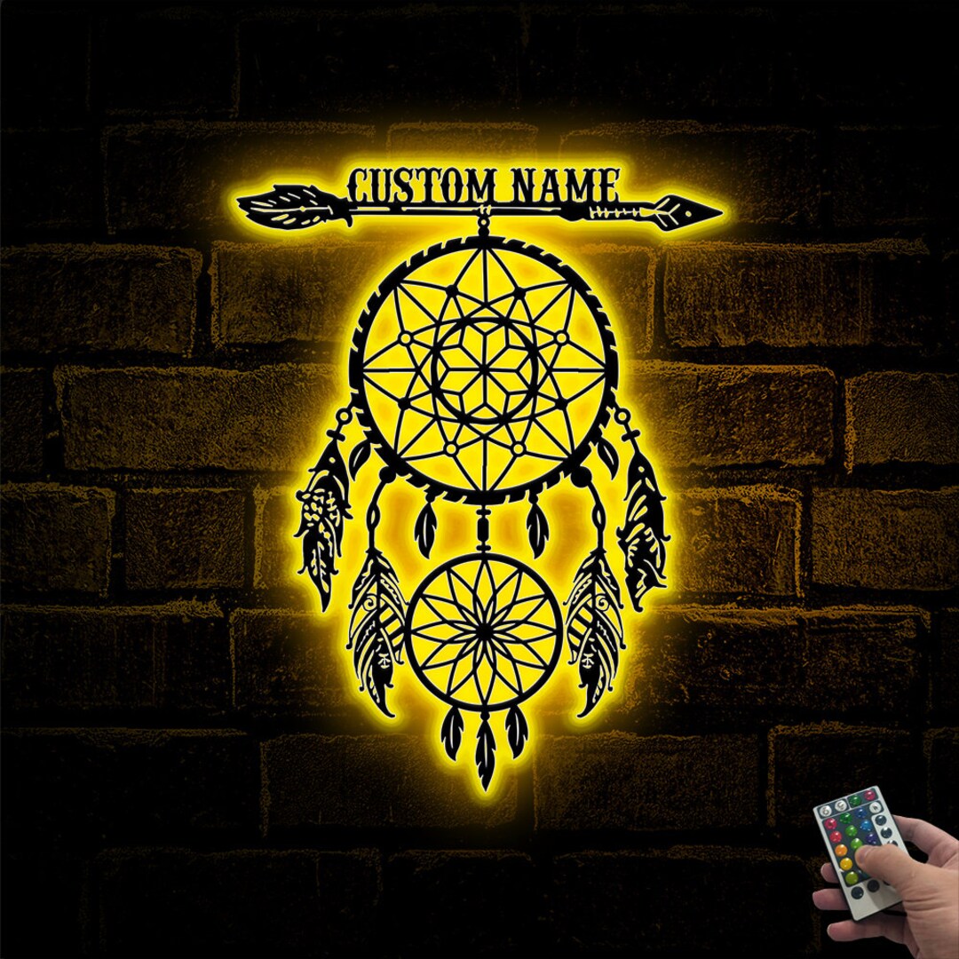Customized Dream Catcher Metal Wall Art Arrow Feathers Metal Sign Dream ...