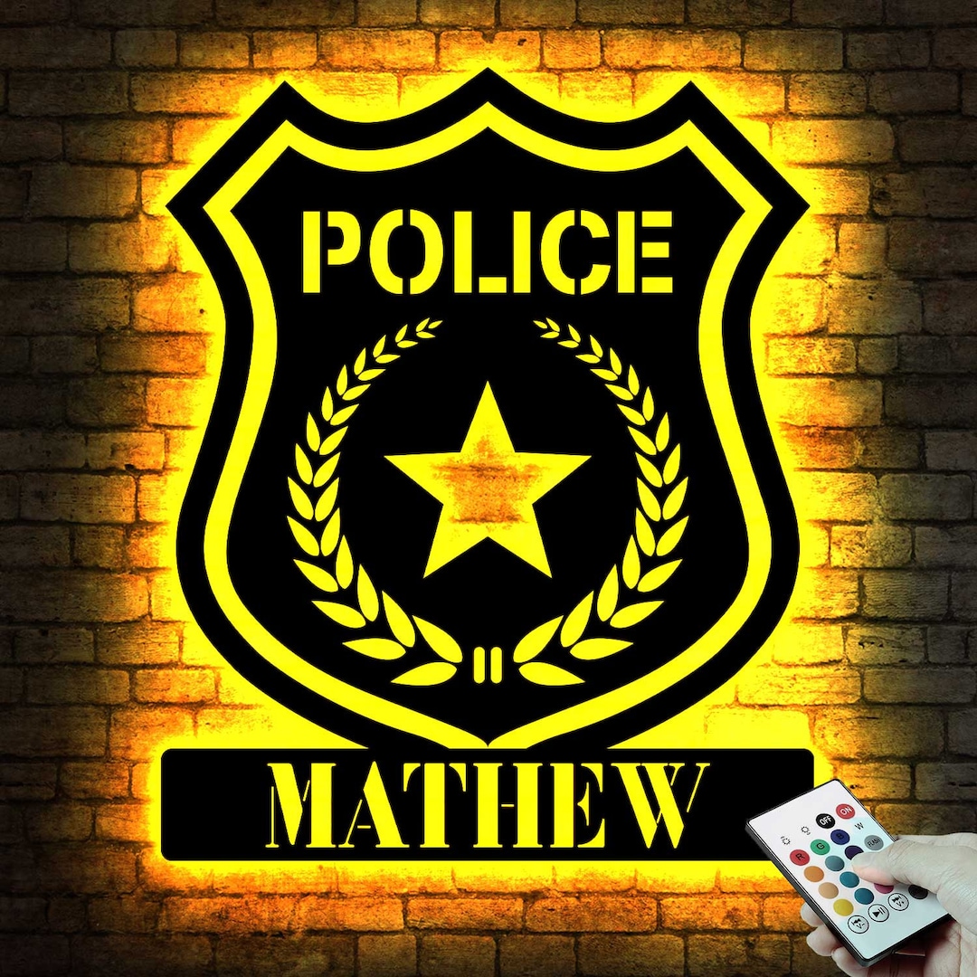 Police Sign for Home,metal Police Wall Art Personalized,police Officer ...