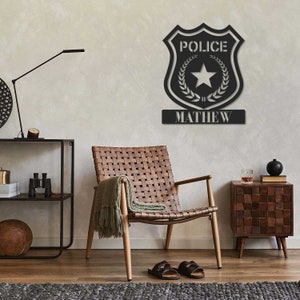 Police Sign for Home,metal Police Wall Art Personalized,police Officer ...