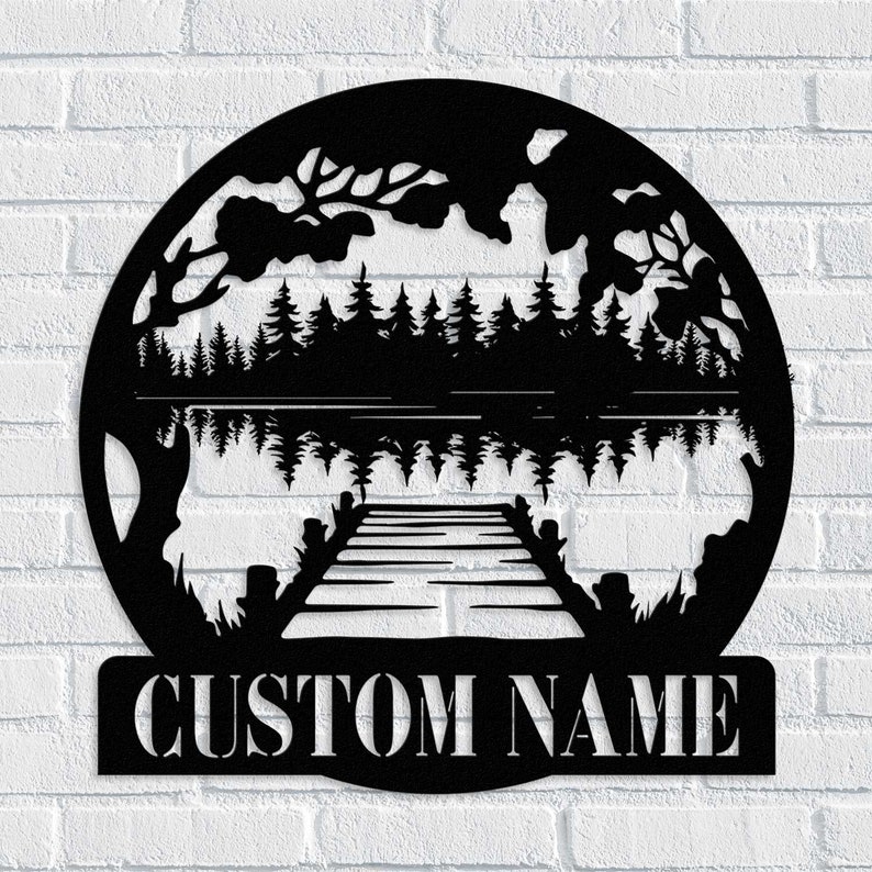 Personalized Lake House Metal Sign,custom Lake House Name Sign,forest Lake Sign,lake House Decor ...