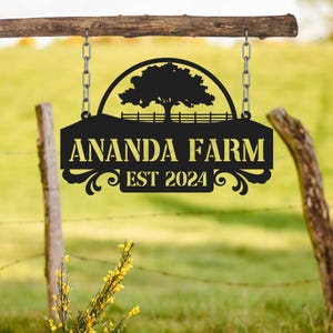 Custom Entryway Sign, Metal Farm Signs, Custom Farm Signs, Ranch Signs ...