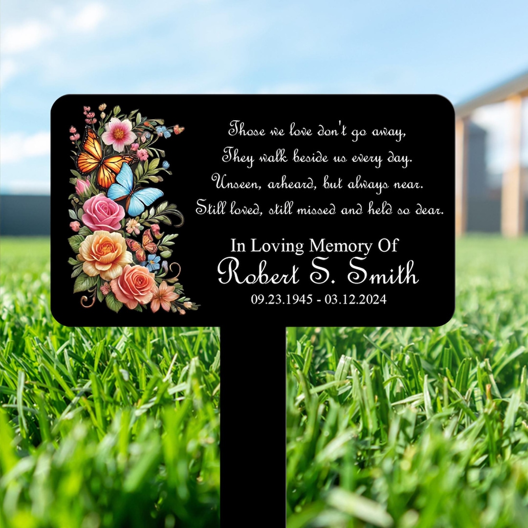 Personalized in Loving Memory Garden Stake, Custom Memorial Garden ...