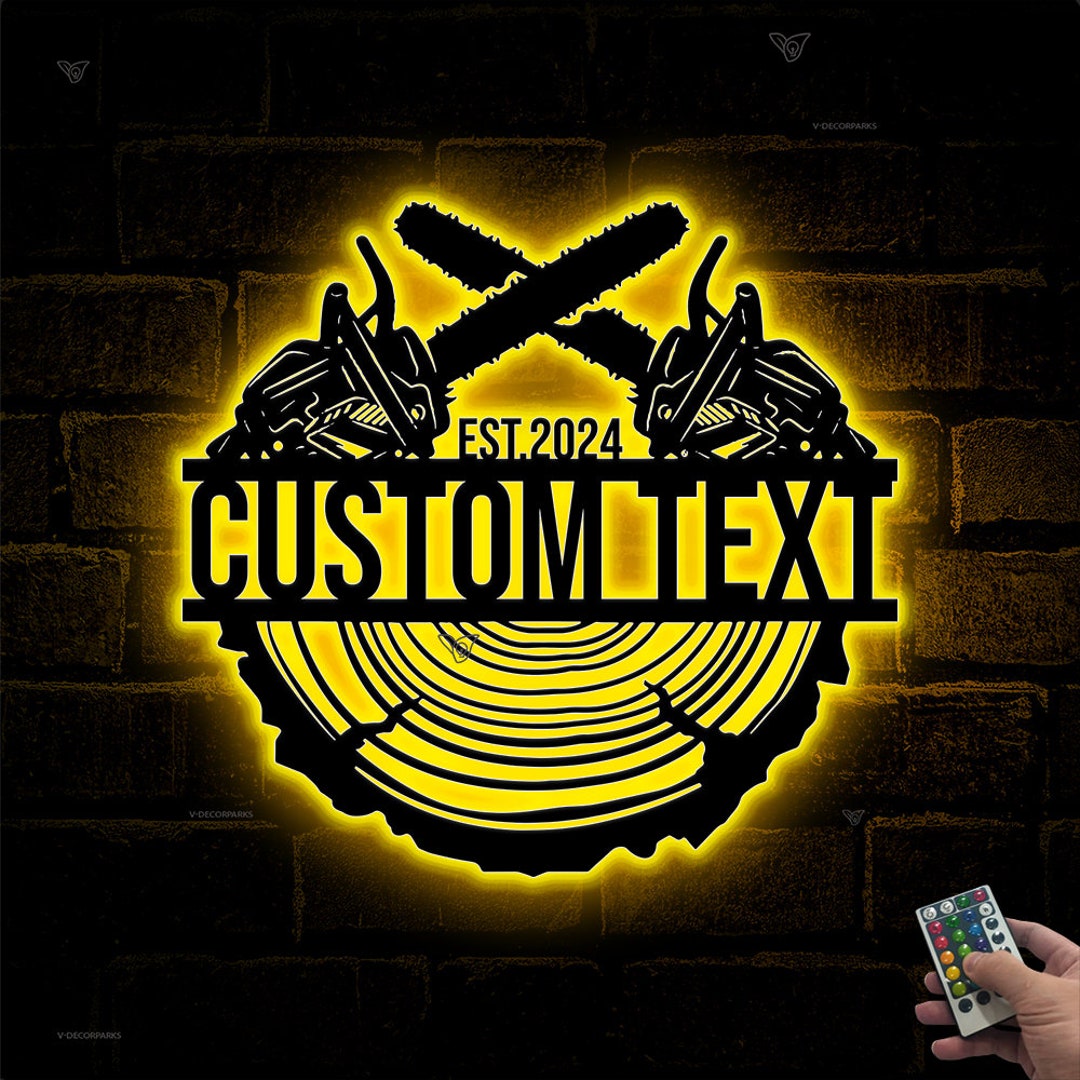 Custom Wood Shop Sign, Lumberjack Work Shop Metal Sign, Personalized ...