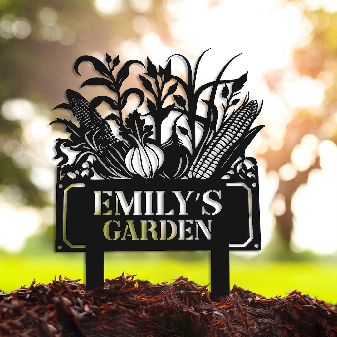 Custom Vegetables Garden Stakes, Personalized Metal Garden Sign With ...
