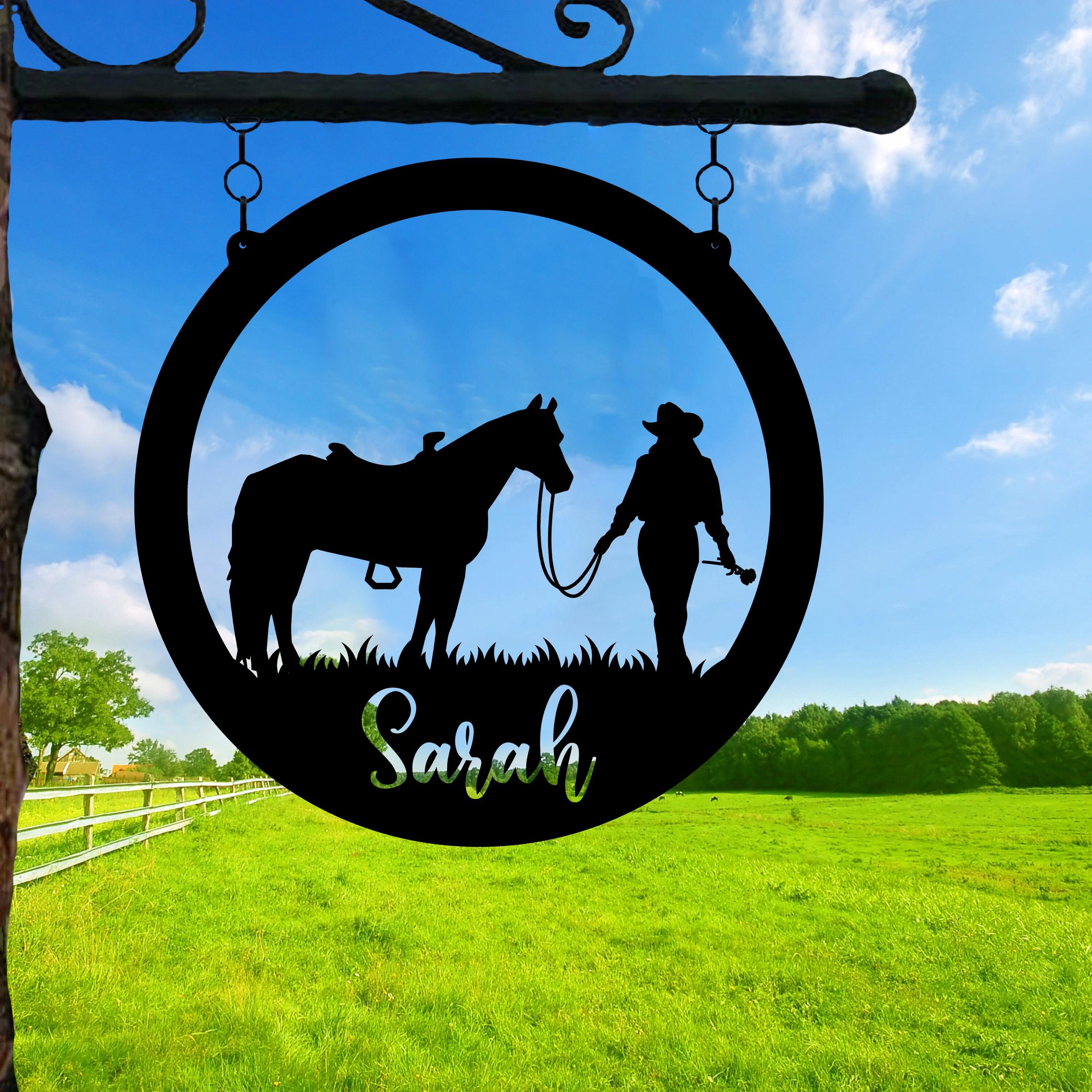 Custom Horse Name Metal Sign, Horse Owner Gift, Horse Stall Sign ...
