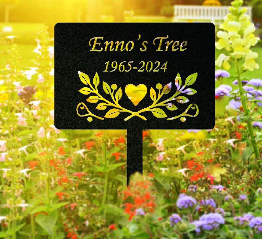 Customized Memorial Tree Sign Stake Plaque,memorial Marker, Metal ...