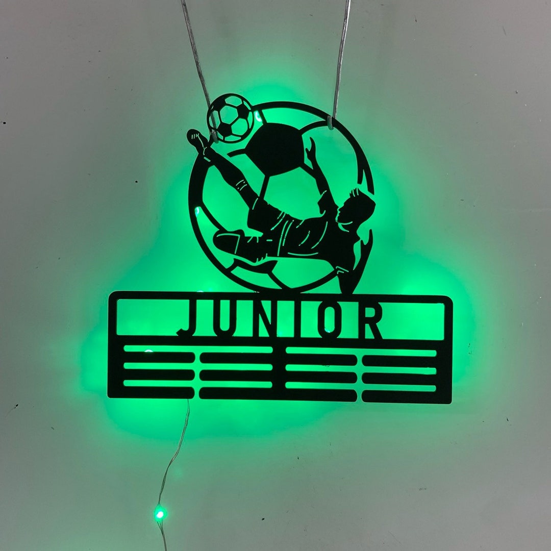 Custom Soccer Medal Hanger With Led Light, Sports Medal Holder Display ...