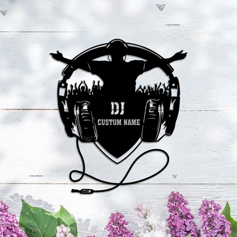 Custom DJ Metal Wall Art With LED Light, DJ Player Metal Sign, Gifts ...