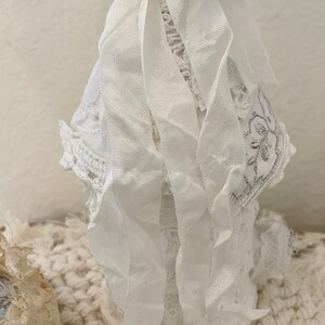 Darling Little Vintage LACE Birdhouse! Pretty Embroidered Fabric ...