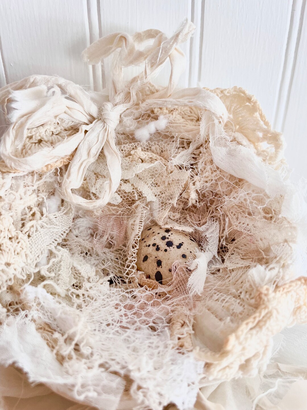 ADORABLE SHABBY Chic Bird Nest! Vintage Tattered LACE Design!! Free ...