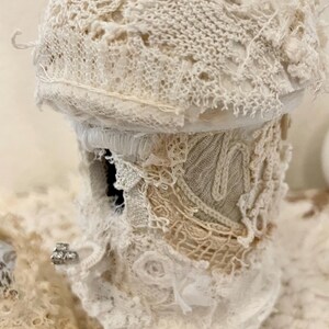 CUTE Tattered Vintage Fabric & Lace Shabby Birdhouse! Spring Sweet! - Etsy