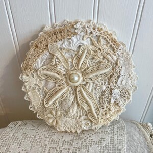 Beautiful SHABBY Antique Lace & Fabric Pin/ Corsage - Etsy