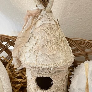 Cute Vintage Shabby Baby BIRDHOUSE Neutral Fabrics and Lace SWEET - Etsy