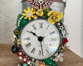Rhinestone Table Clock - Etsy