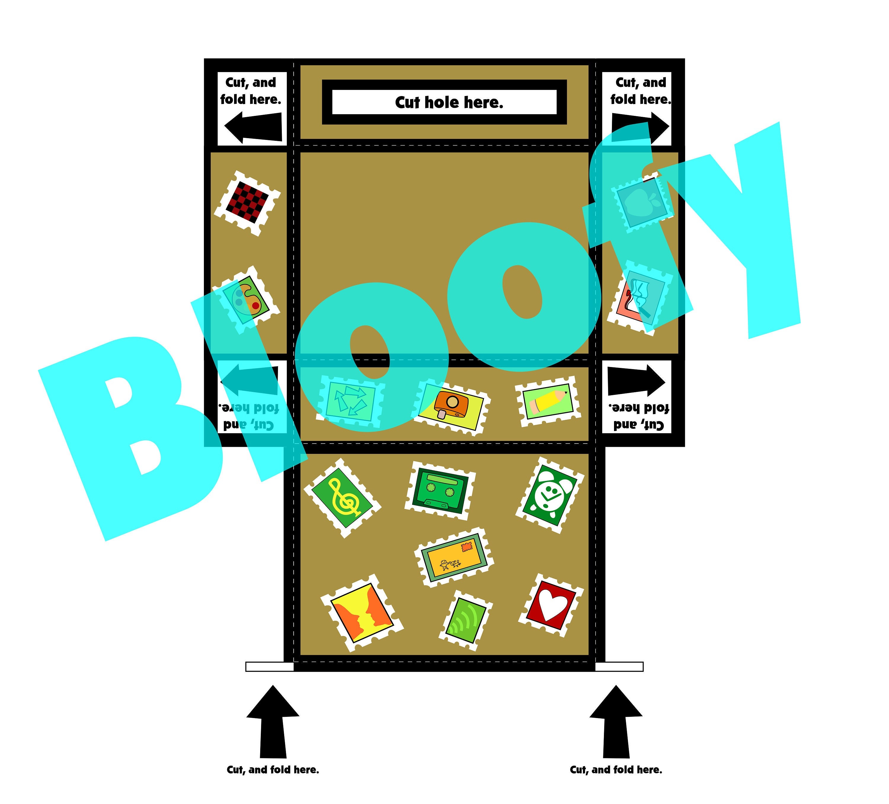 Blue's Clues Inspired Letter Box Template, Digital Download - Etsy Canada