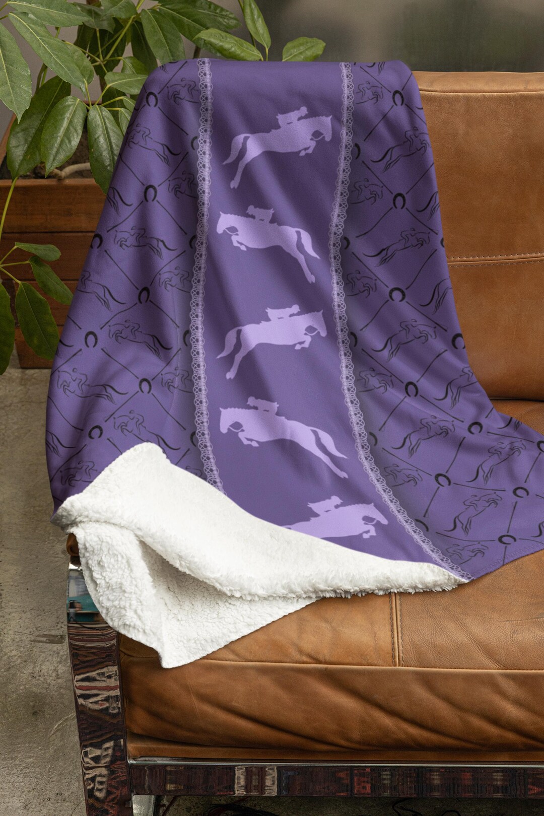 Horse Jumping Throw, Horse Blanket, Horse Lover Blanket, Horse Throw ...
