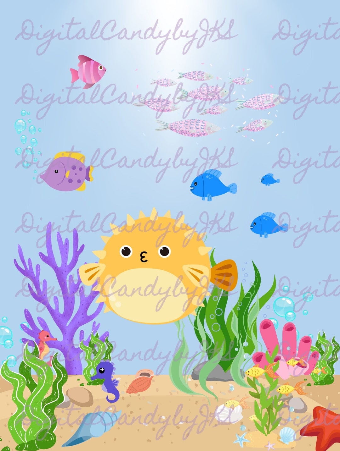 At the Aquarium Digital Art Screensaver for Kobo Libra Color E-reader ...