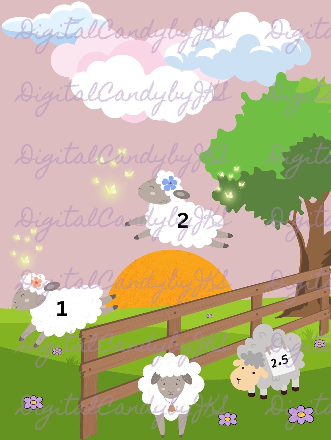 Counting Sheep Digital Art Screensaver for Kobo Libra Color E-reader - Etsy