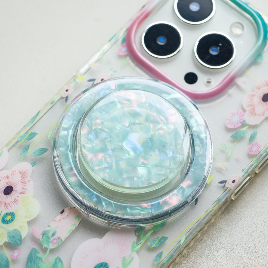 Sea Shell Phone Grip, Abalone Shell Magnetic Grip for Kindle, Magnetic ...