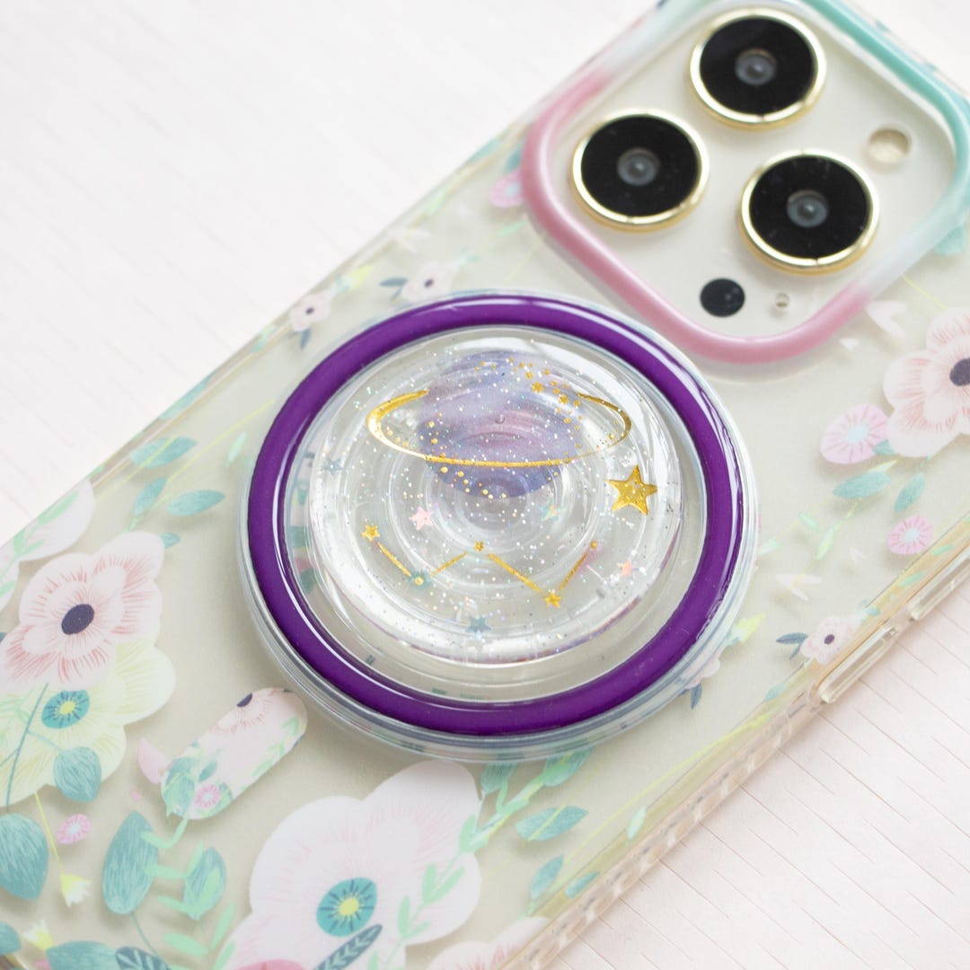 Planet Magnetic Phone Grip, Moon and Star Grip for Kindle, Space ...