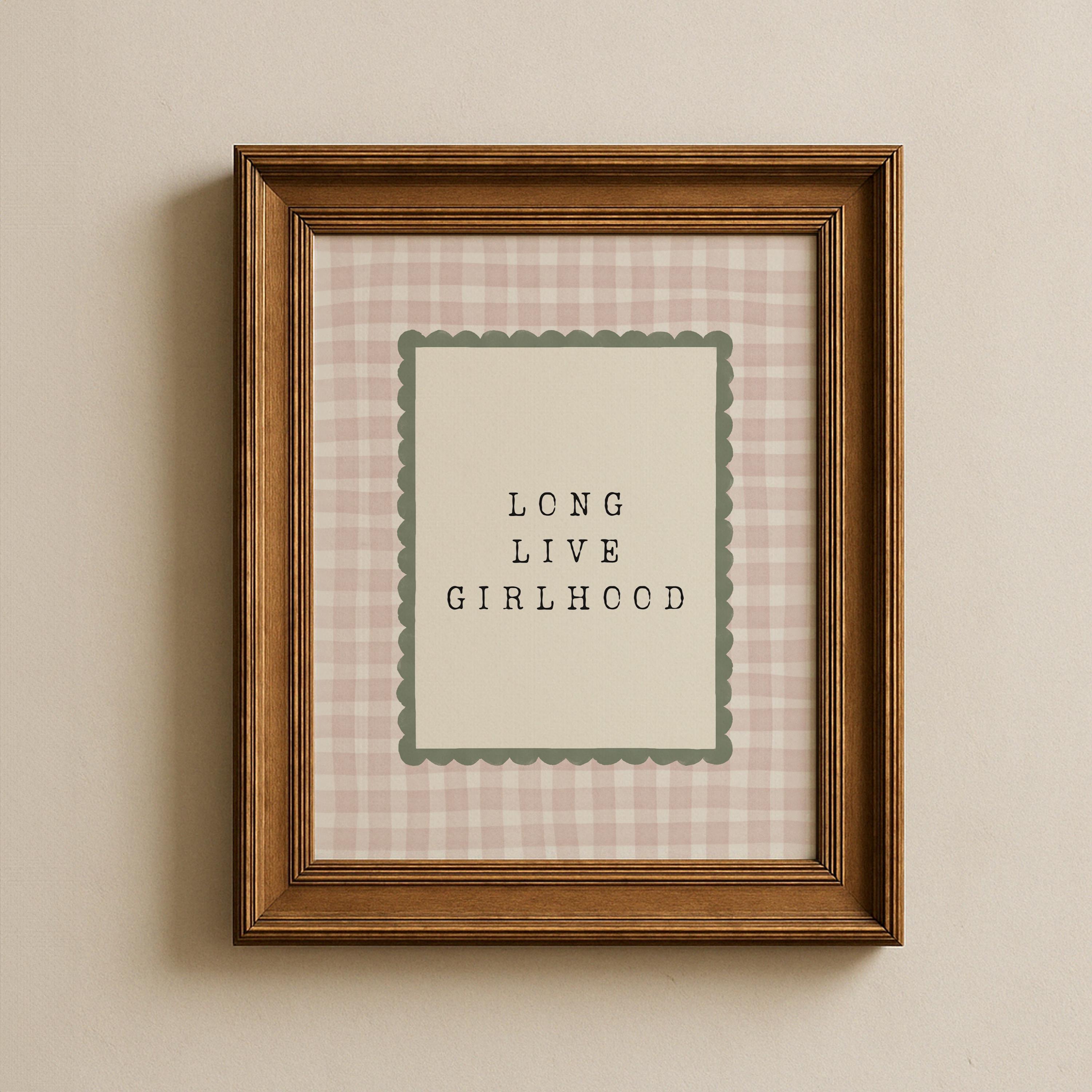 Long Live Girlhood Nursery Wall Art | Cottagecore Kids Room Decor ...
