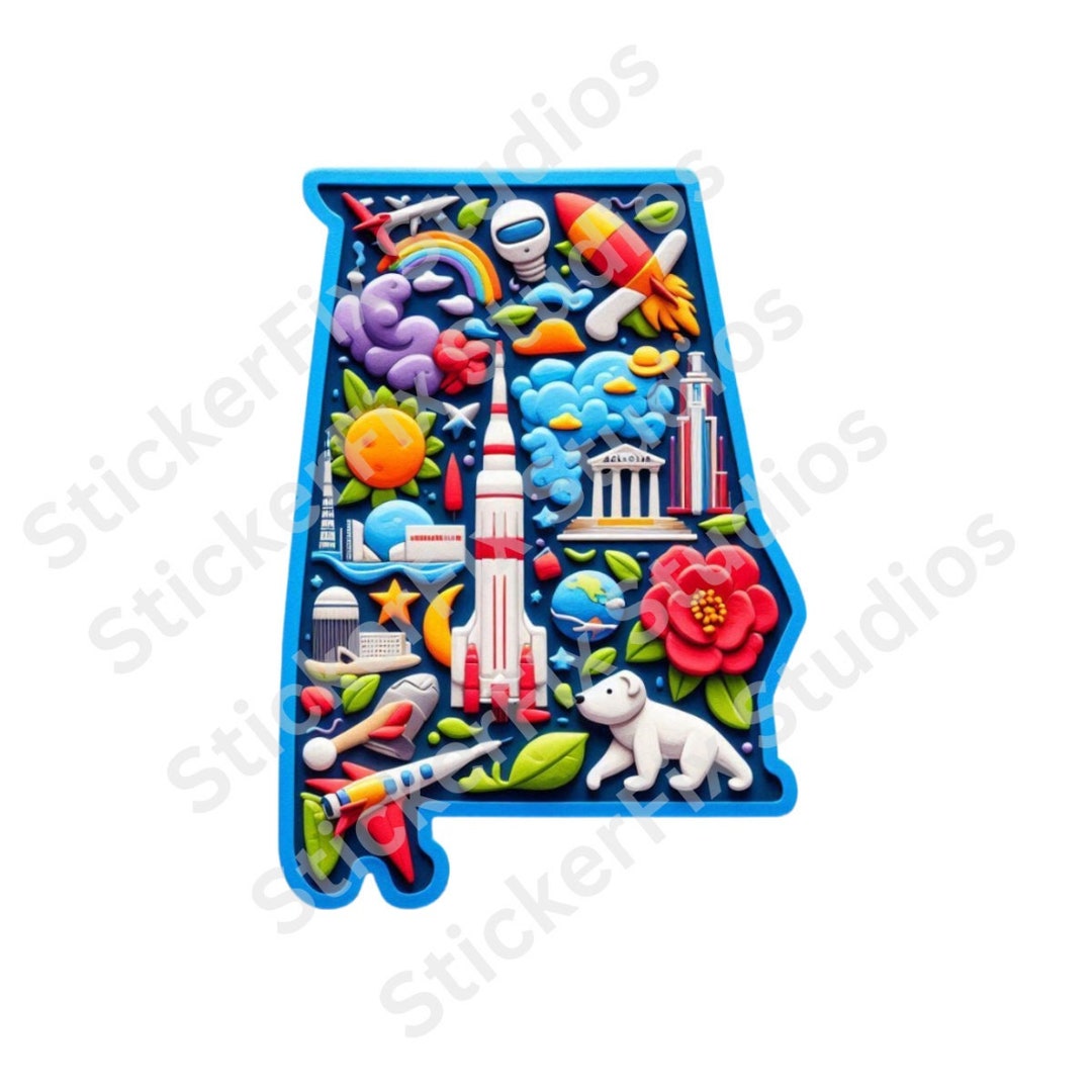 Alabama Sticker - Decal - PNG - Download - Etsy