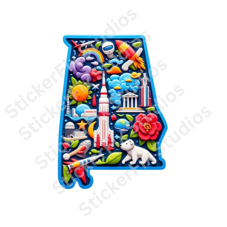 Alabama Sticker - Decal - PNG - Download - Etsy
