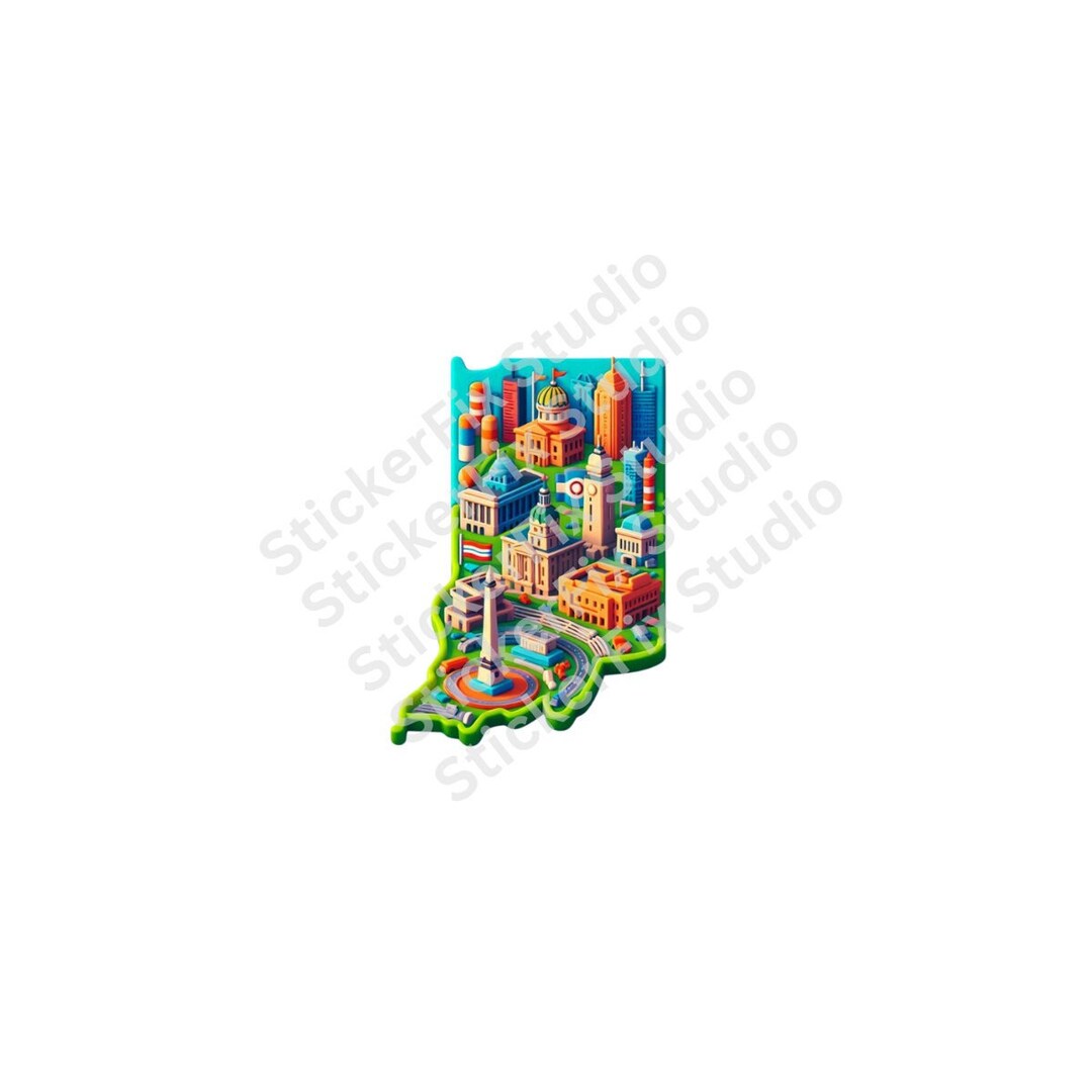 Indiana Sticker - Decal - PNG - Download - Etsy