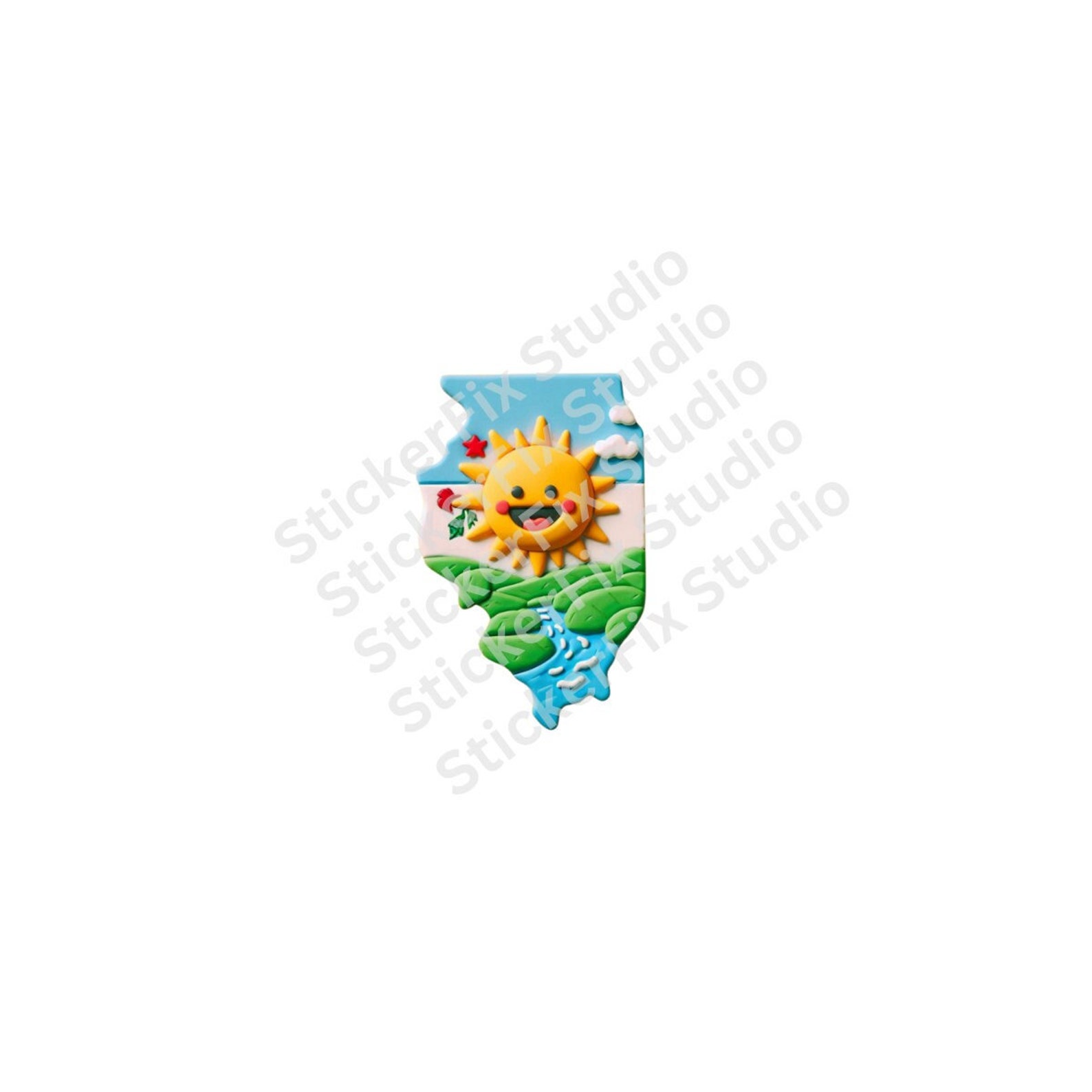Illinois Sticker - Decal - PNG - Download - Etsy