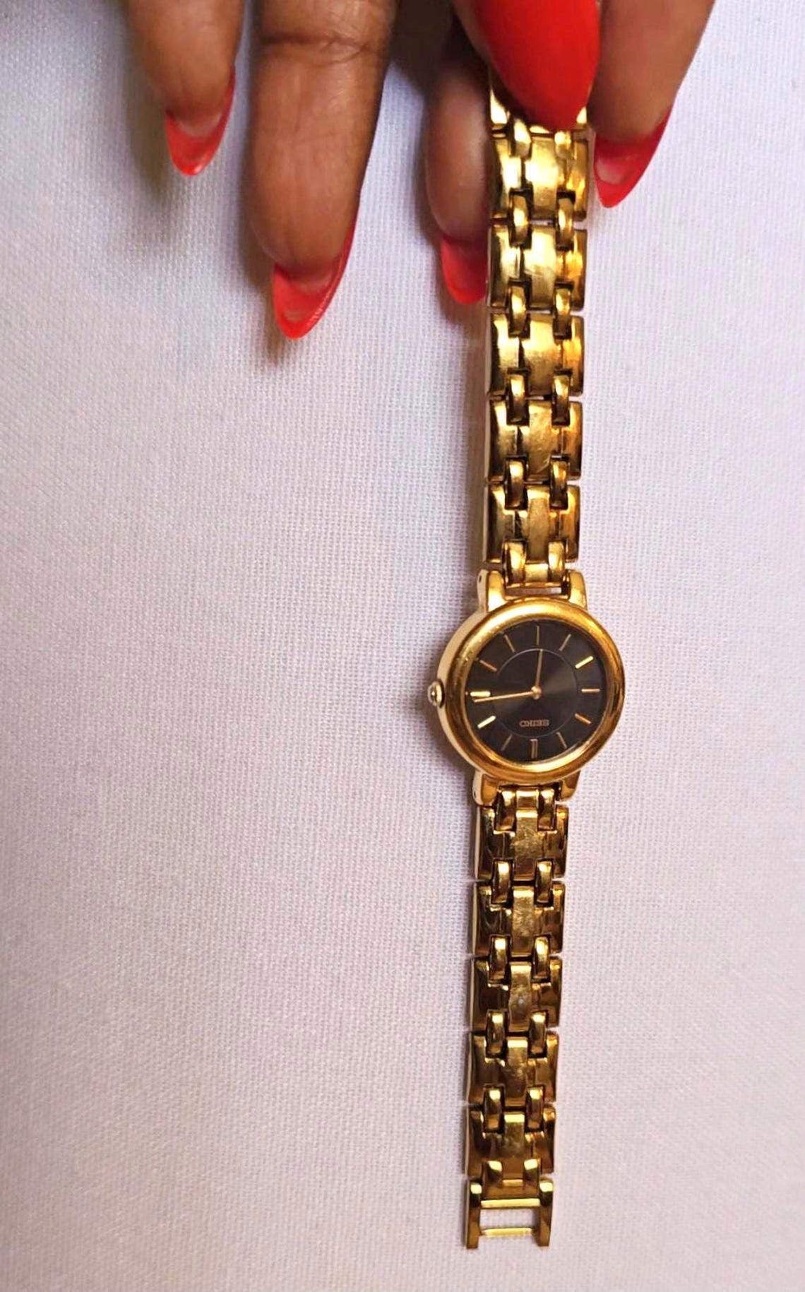 Vintage Seiko Gold Tone Watch - Etsy