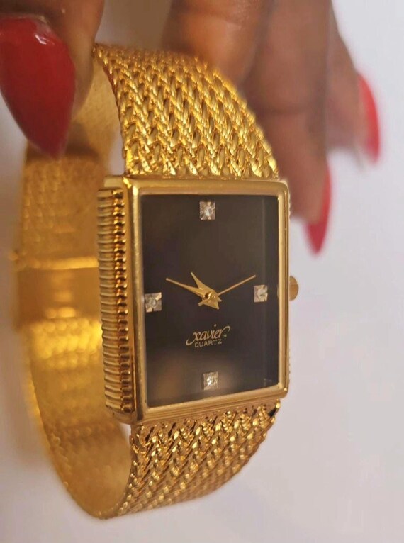 Vintage Xavier Gold Tone Watch New Battery - Gem