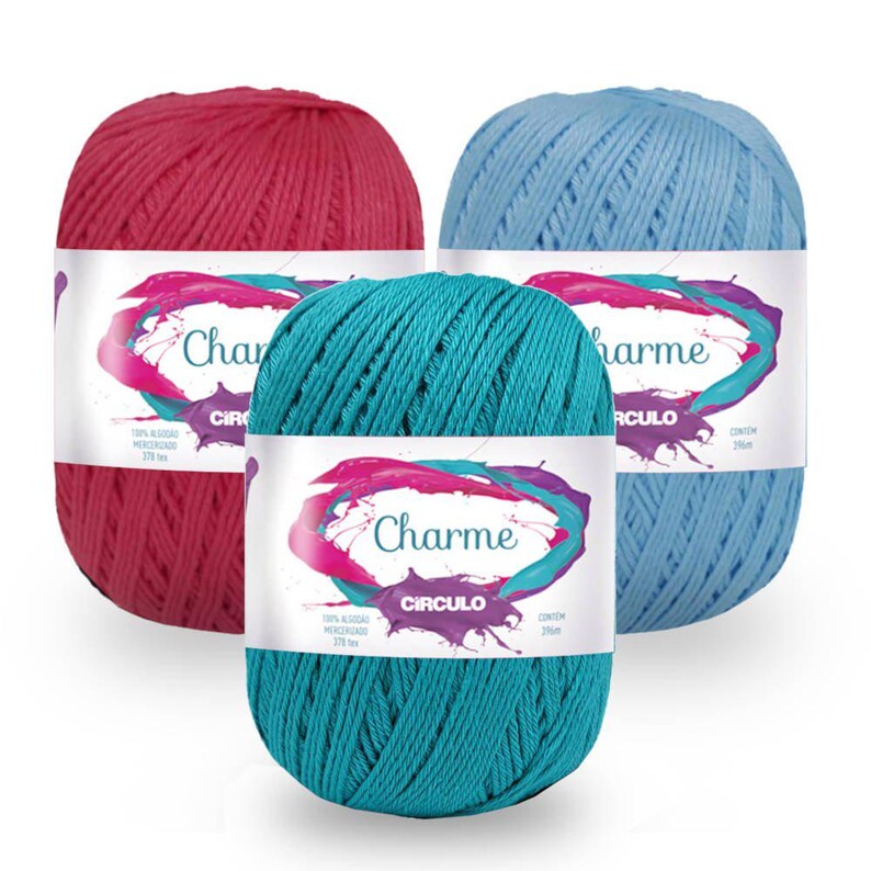 Circulo CHARME 100% Cotton Yarn for Crochet and Knitting, 396m/150g - Etsy