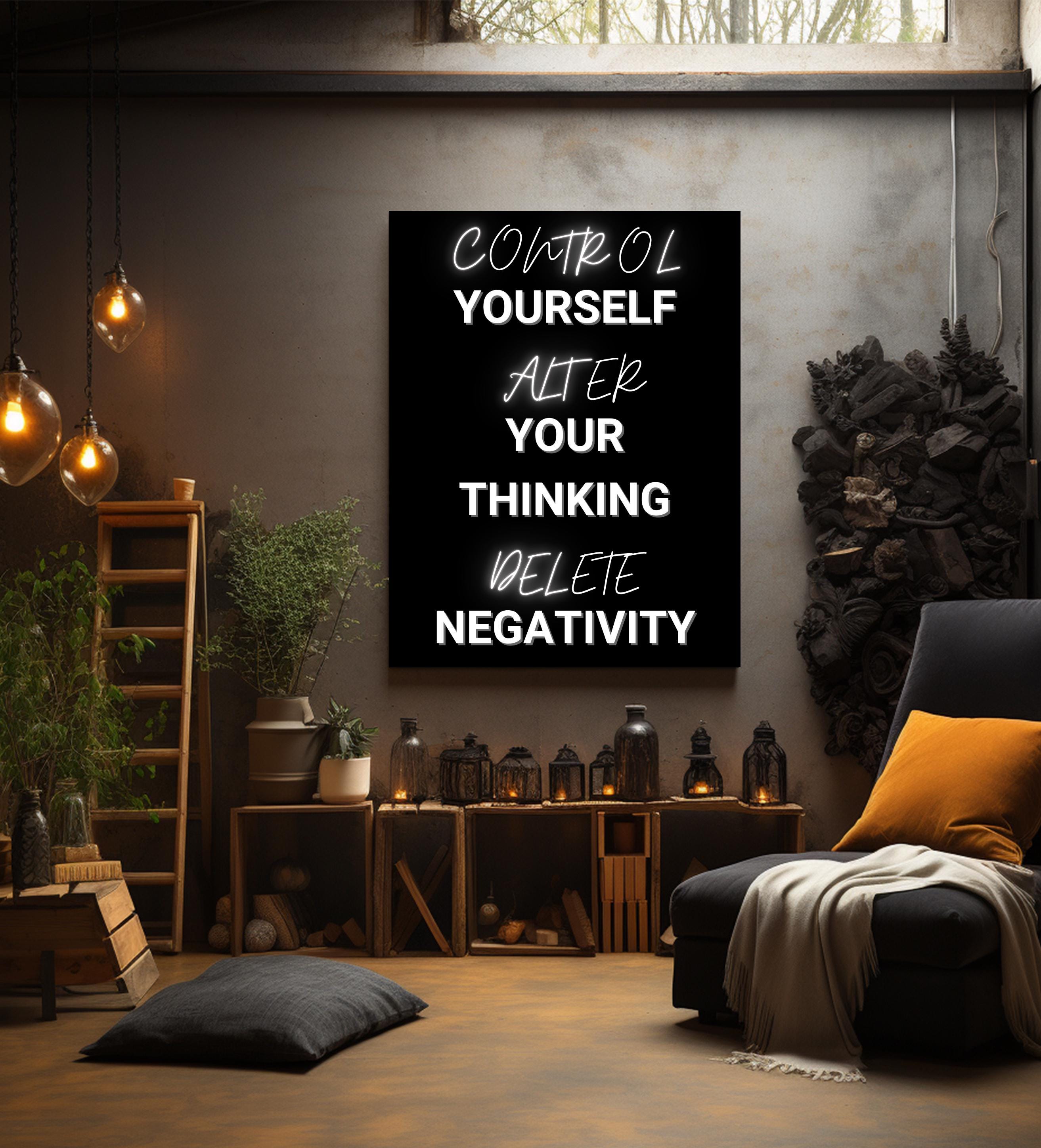 Control Alt Del, Matte Canvas, Black and White, Motivational Quote ...