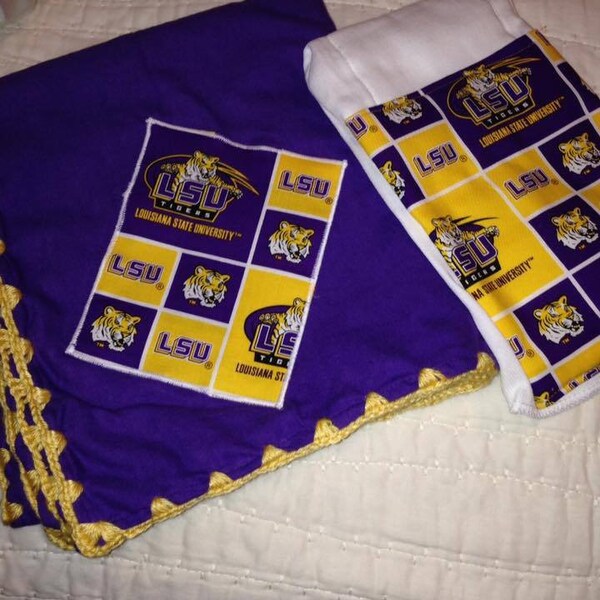 Lsu Burp Cloths - Etsy