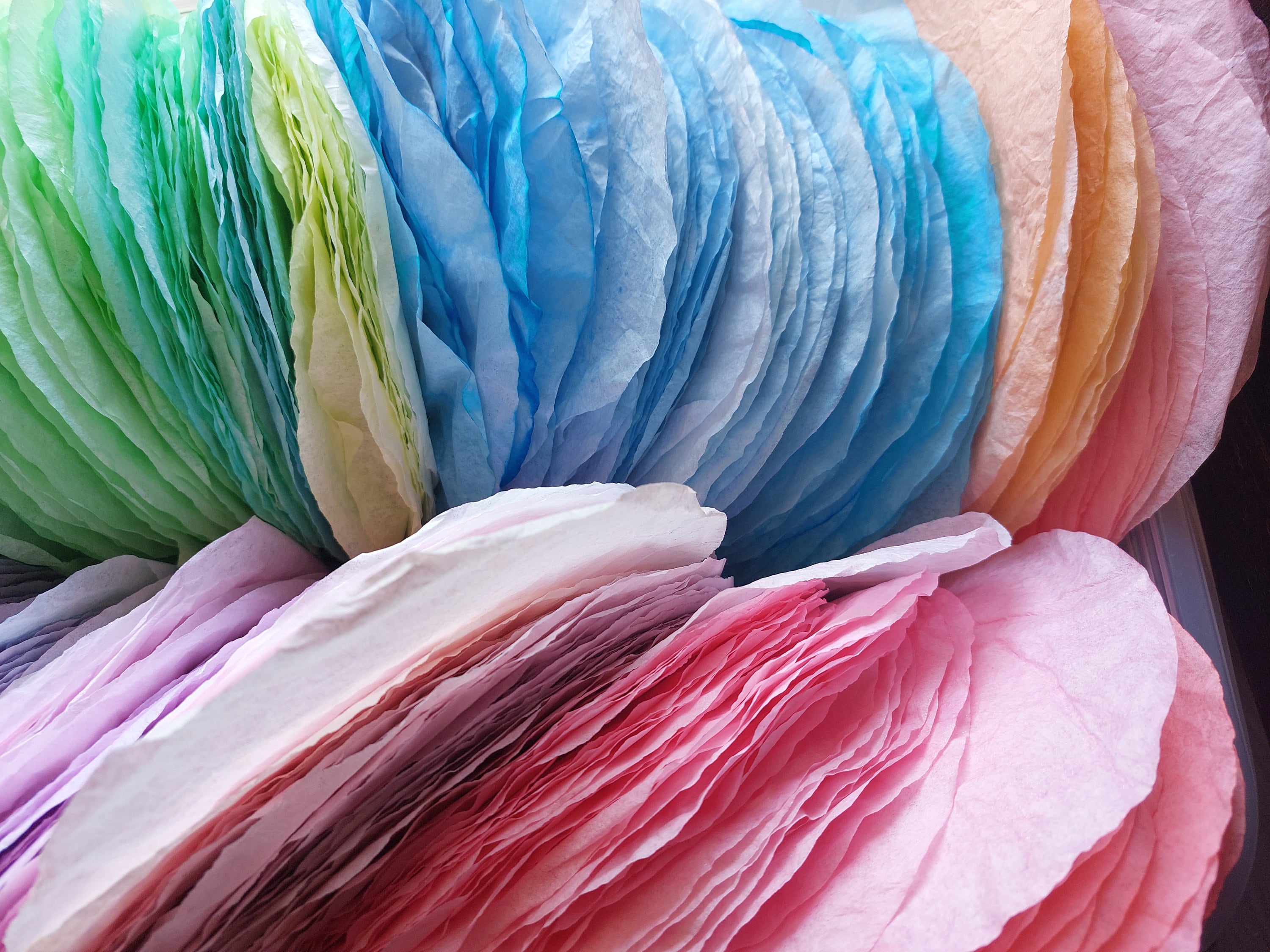 Forty (40) Hand-dyed Coffee Filters| Flowers|wedding|crafts|scrapbook ...