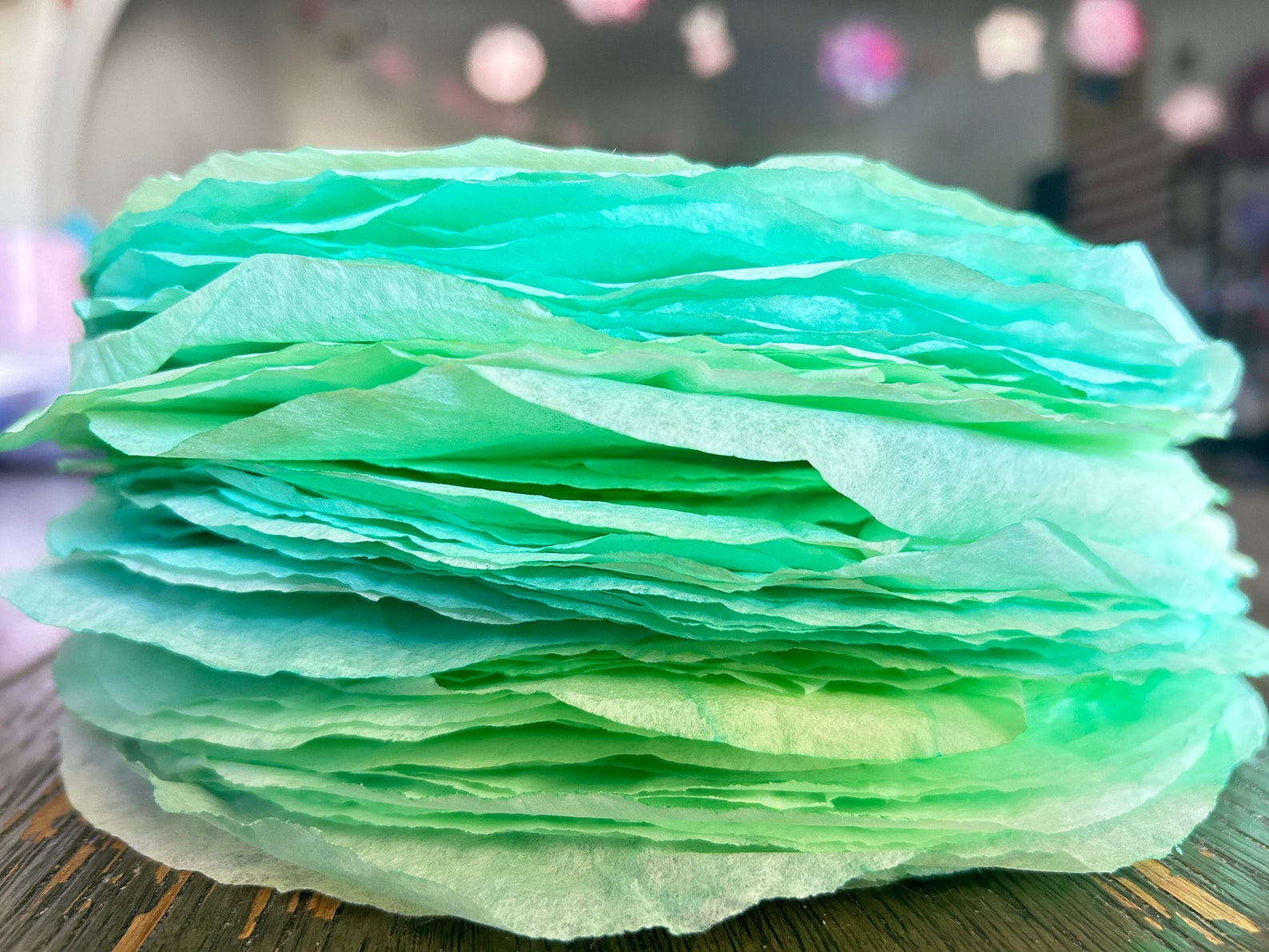 Forty (40) Hand-dyed Coffee Filters| Flowers|wedding|crafts|scrapbook ...