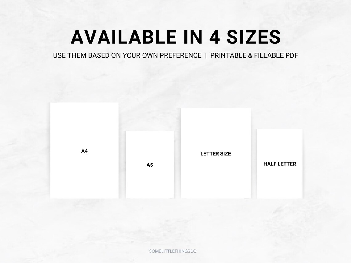 Water Tracker Printable & Fillable PDF Template, Mood Tracker, Fitness ...