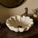 Marble Scallop Wall Mount Sink Handmade Marble Bathroom Vanity Wash ...