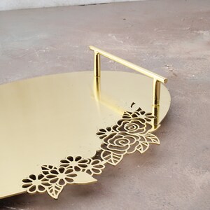 Metal Serving Tray With Handles Decorative Ottoman Style Tray for ...