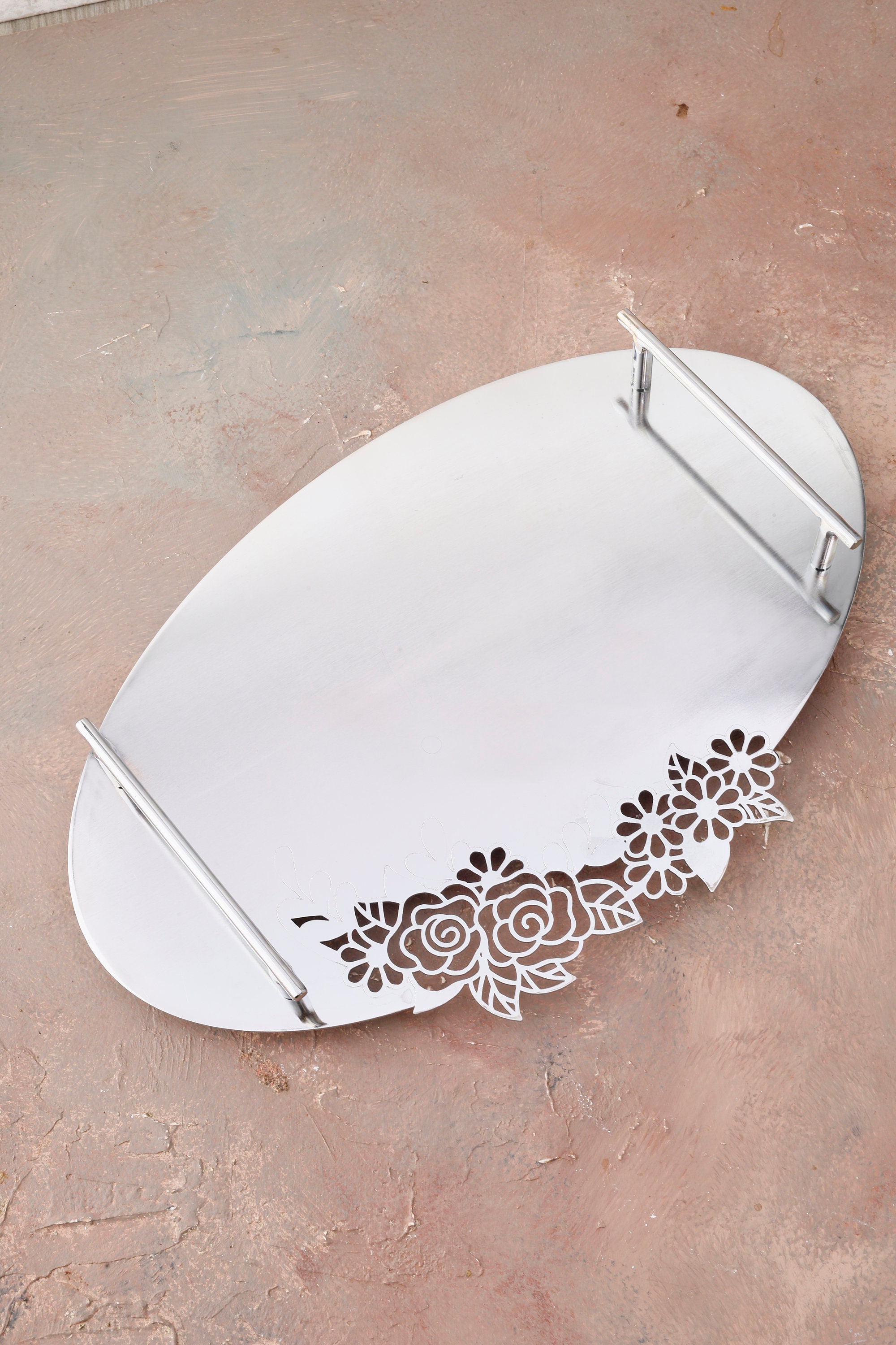 Metal Serving Tray With Handles Decorative Ottoman Style Tray for ...