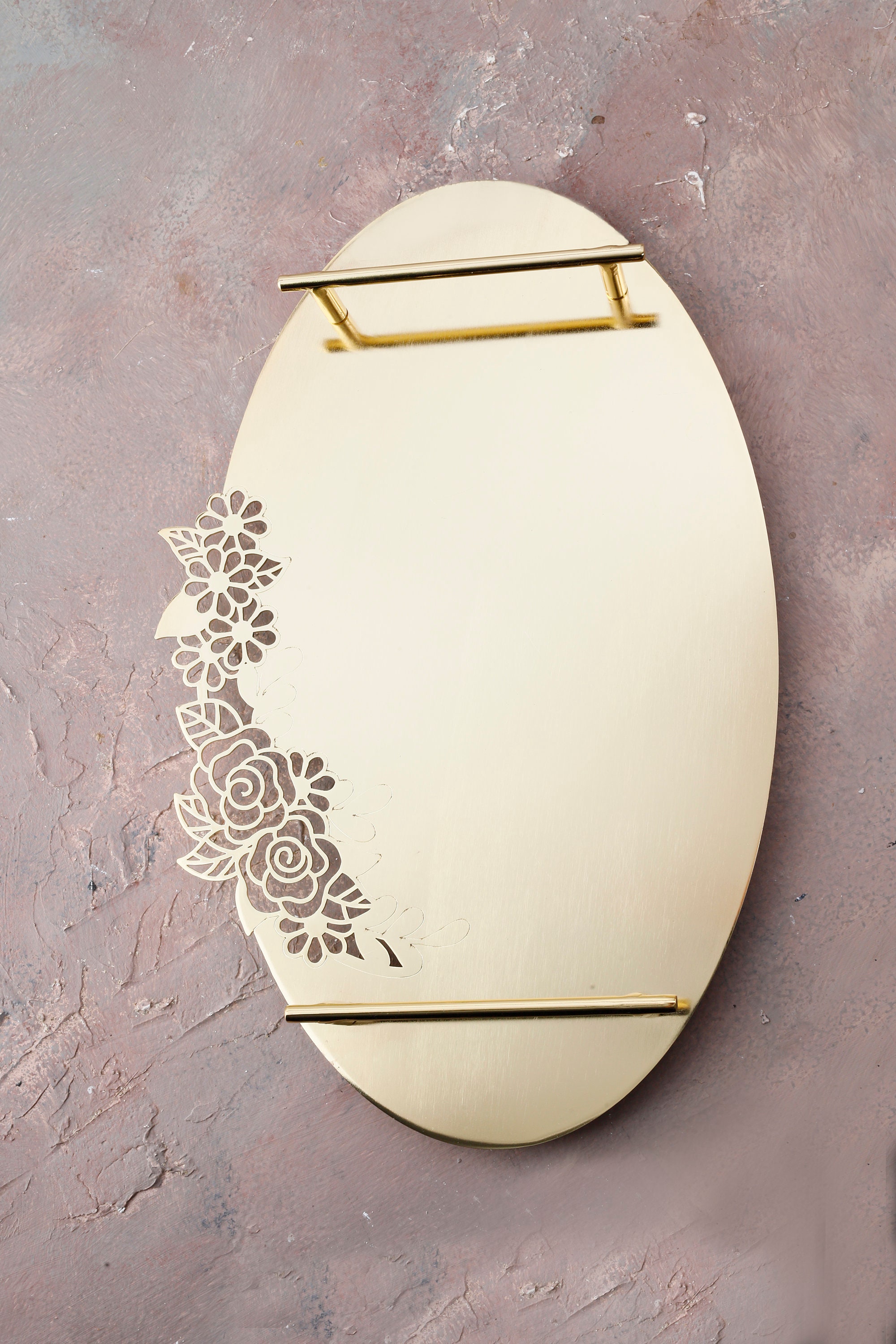 Metal Serving Tray With Handles Decorative Ottoman Style Tray for ...