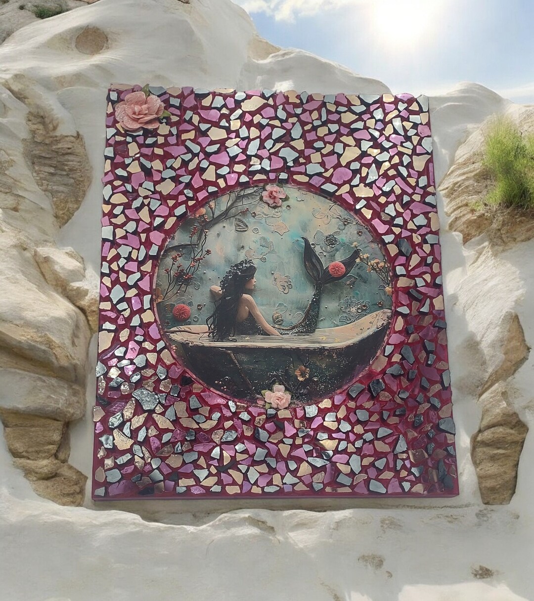 Mermaid Bathroom Wall Art "nixie" Nixie Means Water Nymph. She Spends ...